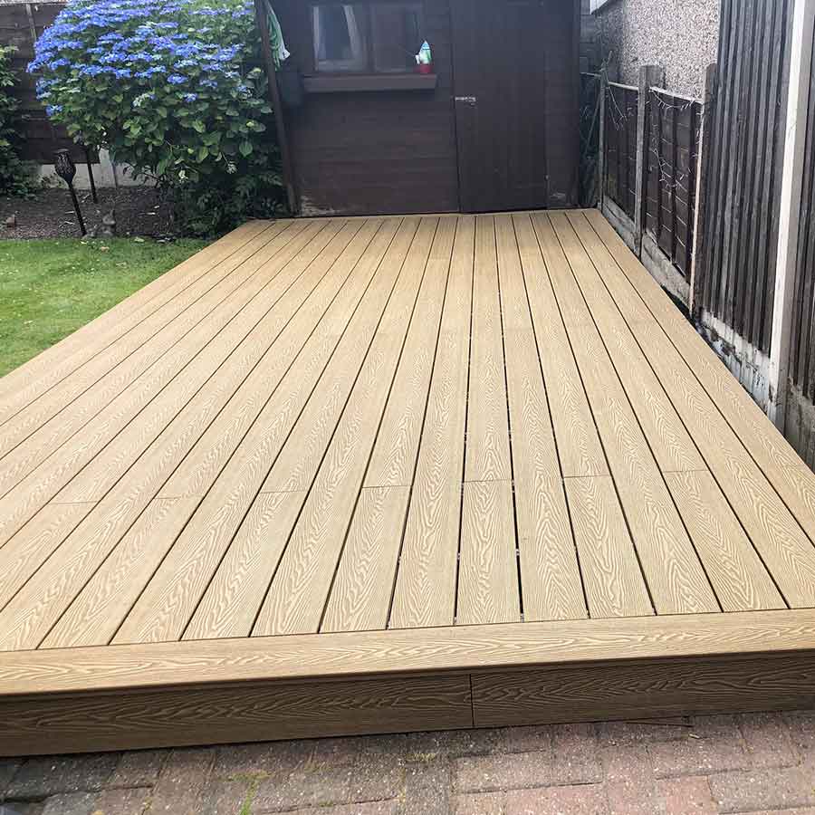Deep Embossed Oak Composite Decking The Outdoor Look